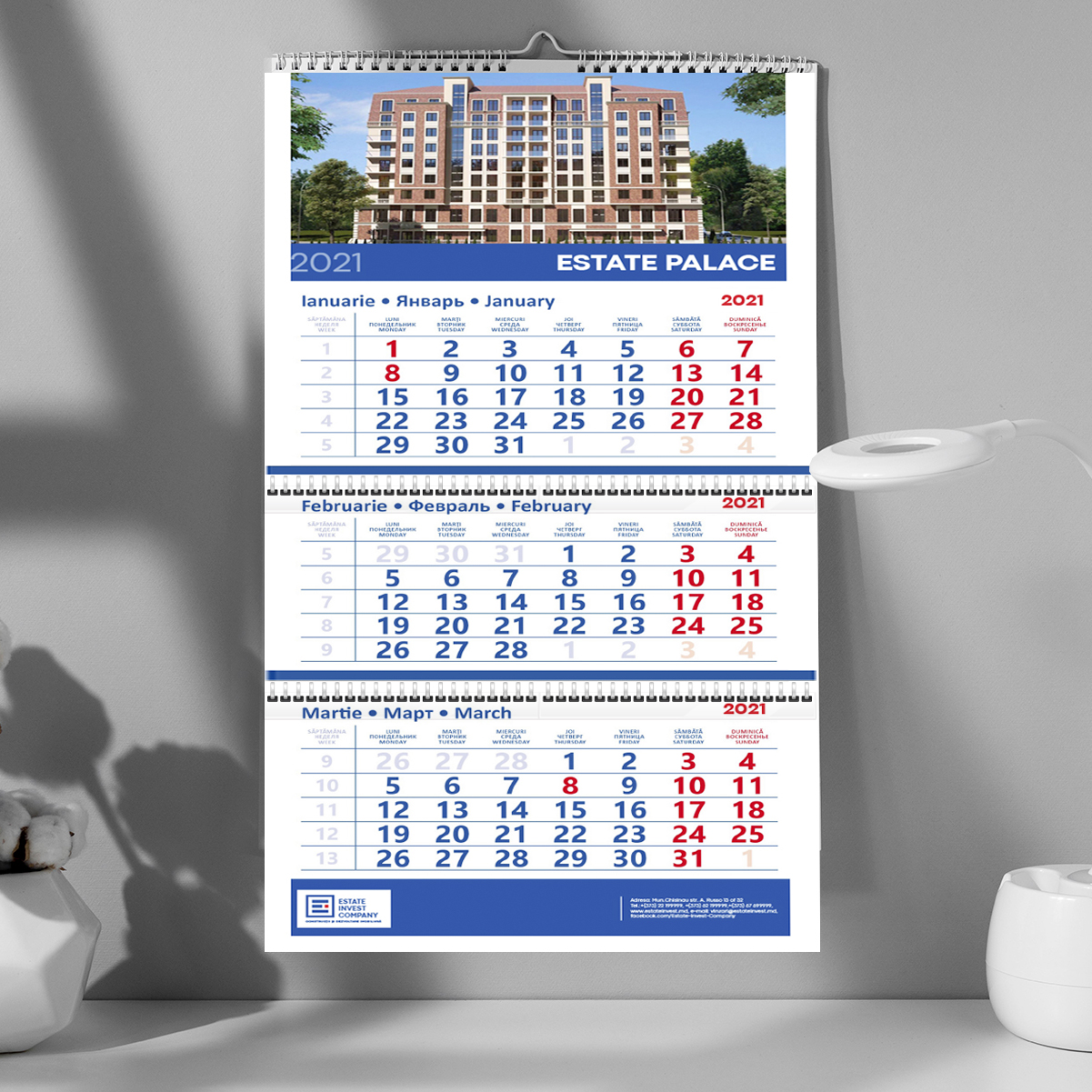 Calendare de perete trimestrial – PrintPoint